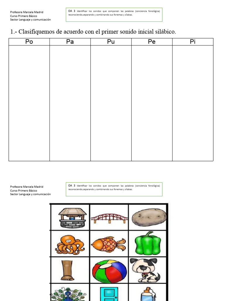 clasificacion letra p | PDF