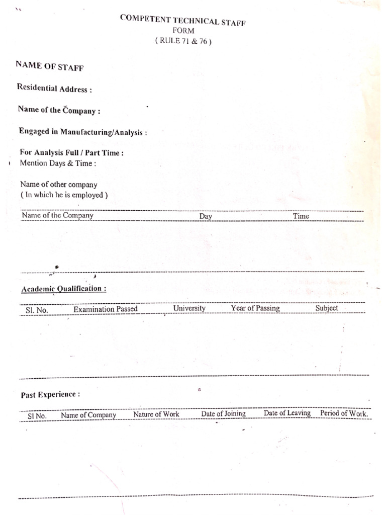 C.T.S Form & Affidavit | PDF