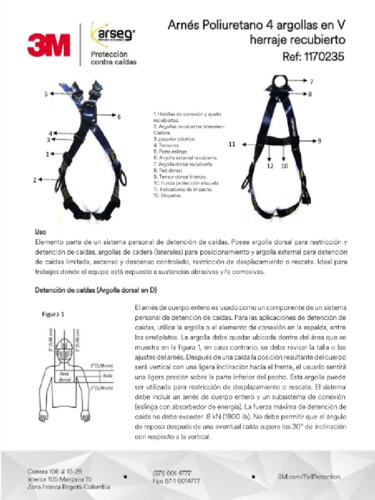 Fichat Tecnica Arnes Poliuretano 4 Argollas Arseg | PDF