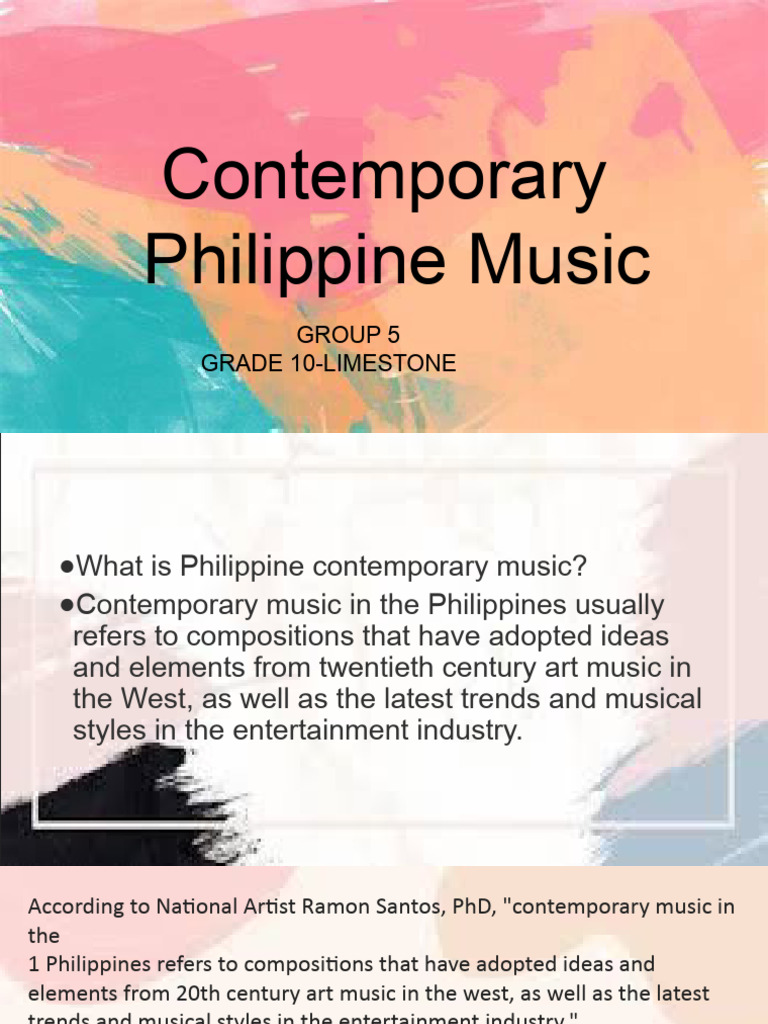 Contemporary Philippine Music | PDF | Performing Arts | Entertainment