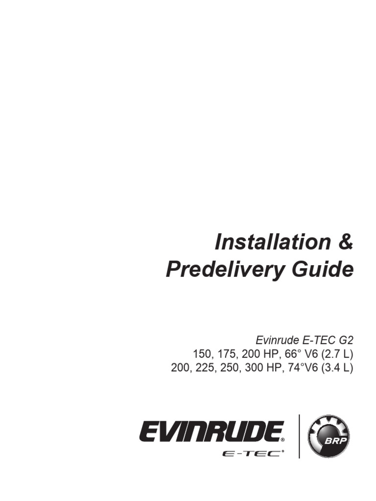 Evinrude Etec g2 200 300 Installation | Download Free PDF | Horsepower | Air Pollution