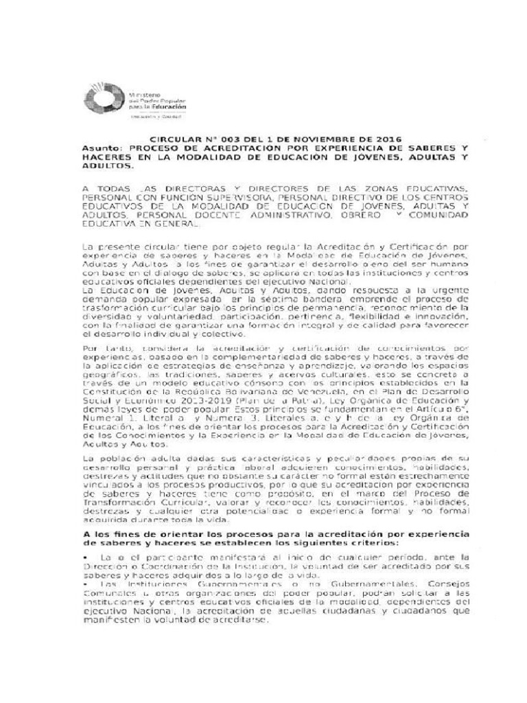 Circular 003 | PDF
