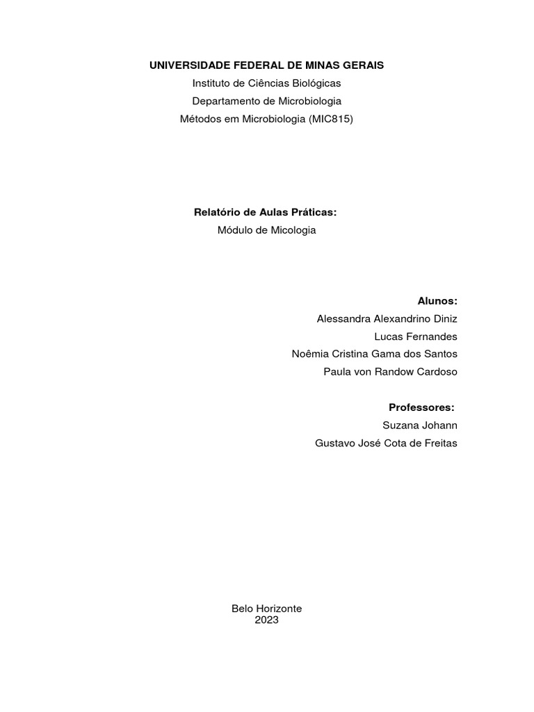Relat rio Aula Pr tica Leveduras PDF Fermento Microbiologia