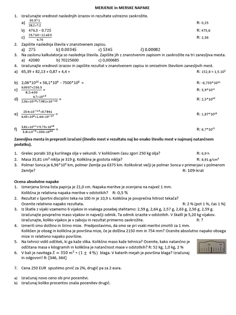 Priprava Na Prvi Test | PDF