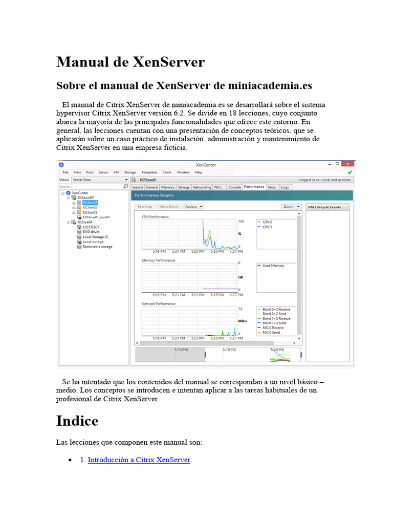Manual de Xenserver | PDF | Máquina virtual | Sistemas Citrix