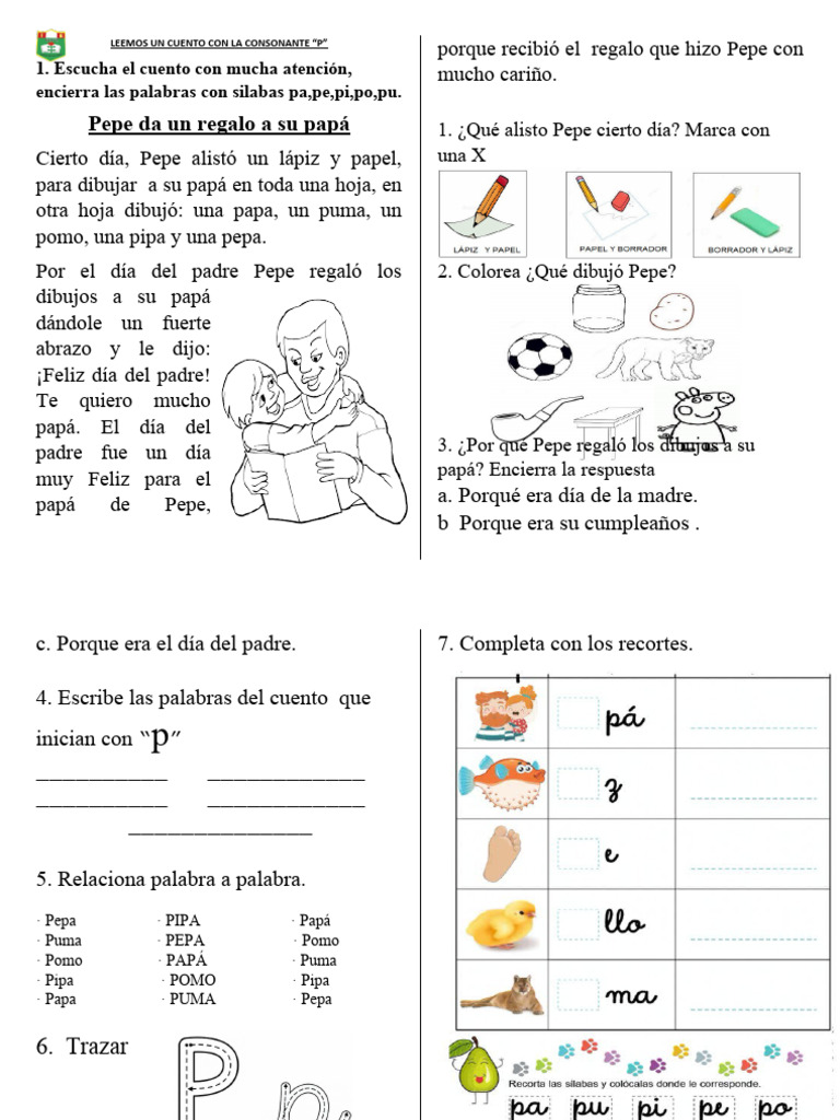 Leemos Un Cuento Con La Consonante | PDF