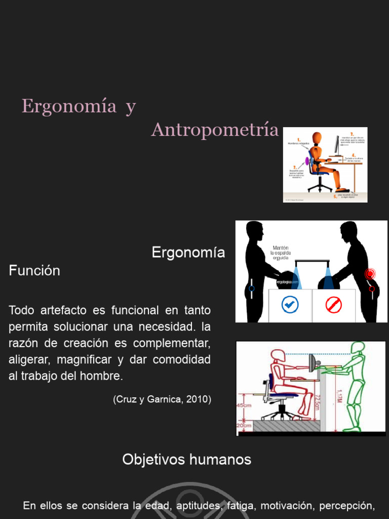 Ergonomía Y Antropometría 2021 Pdf Factores Humanos Y Ergonomía