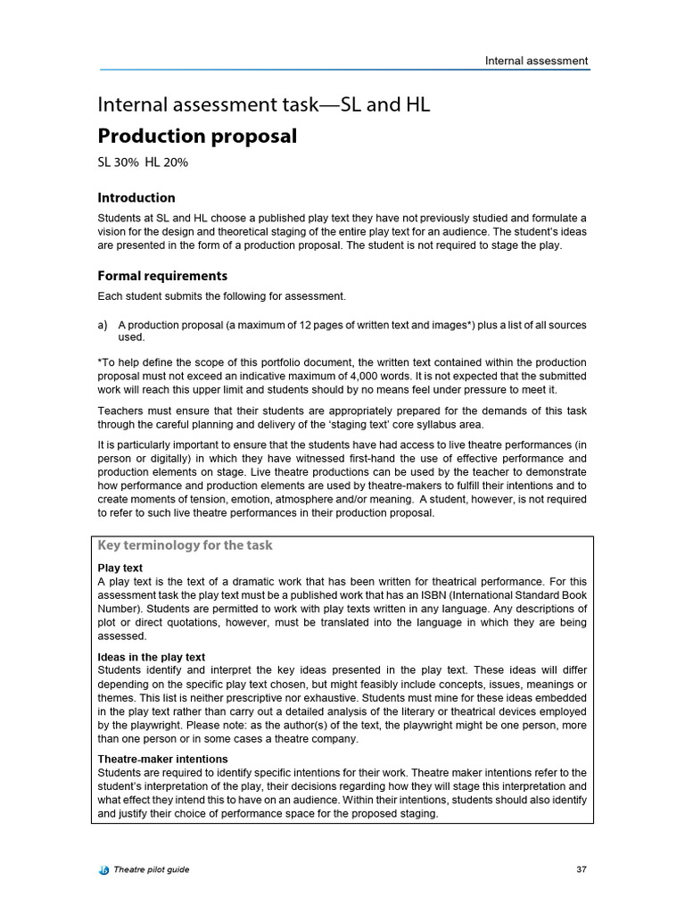 Theatre Production Proposal Guide | PDF | Visual Perception | Theatre