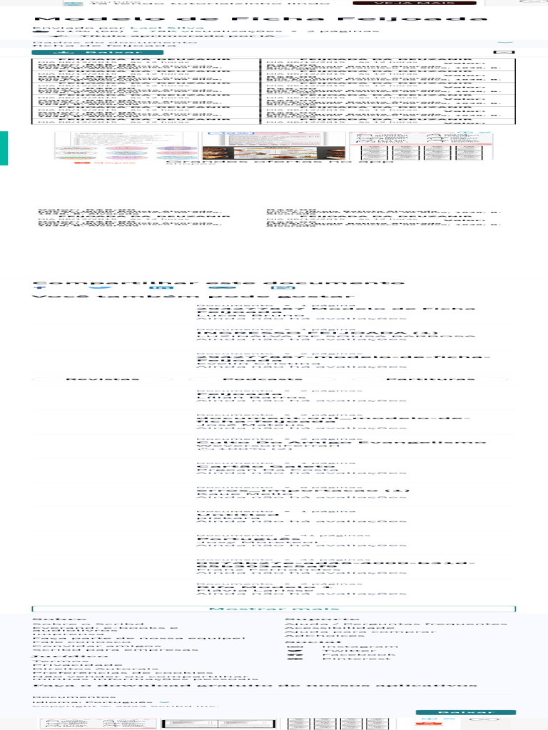 Modelo de Ficha Feijoada PDF | PDF