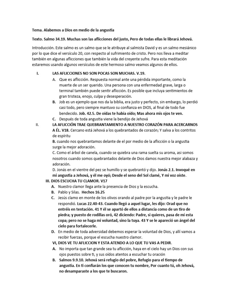 Abanza en Medio de La Angustia | PDF | Salmos | Oración