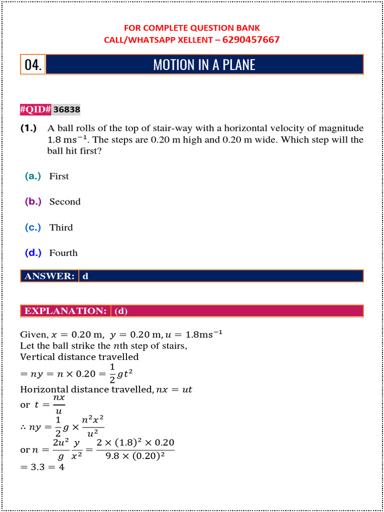 Motion in A Plane.. | PDF | Acceleration | Rotation Around A Fixed Axis
