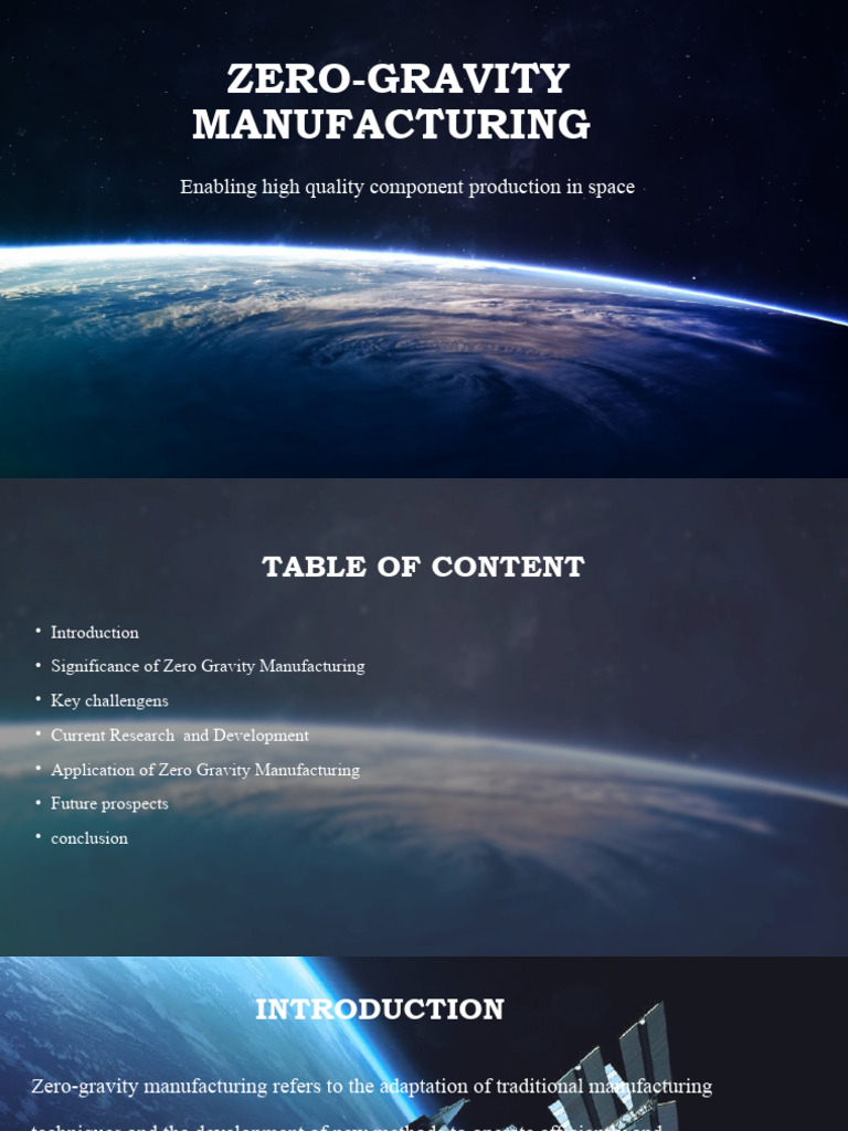 Zero Gravity Manufacturing | Download Free PDF | Spaceflight | Outer Space