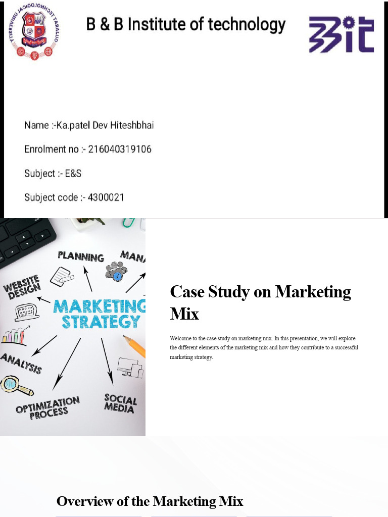Marketing Mix Case Study Overview | PDF | Marketing | Pricing