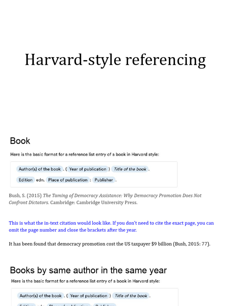 Harvard Referencing Style Guide | PDF | Citation | Public Sphere