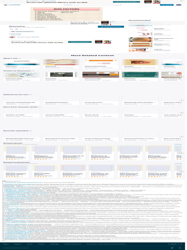 Glaucoma | PDF | Glaucoma | Visual System
