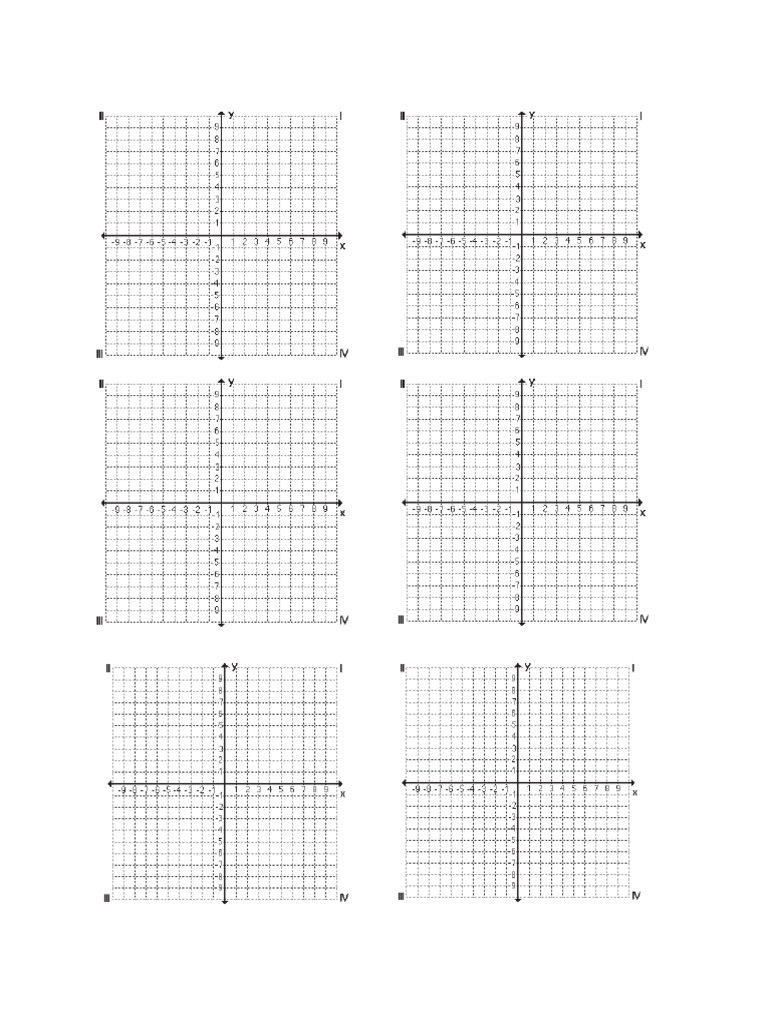 Graph Paper Six 10 X 10 Grids | PDF