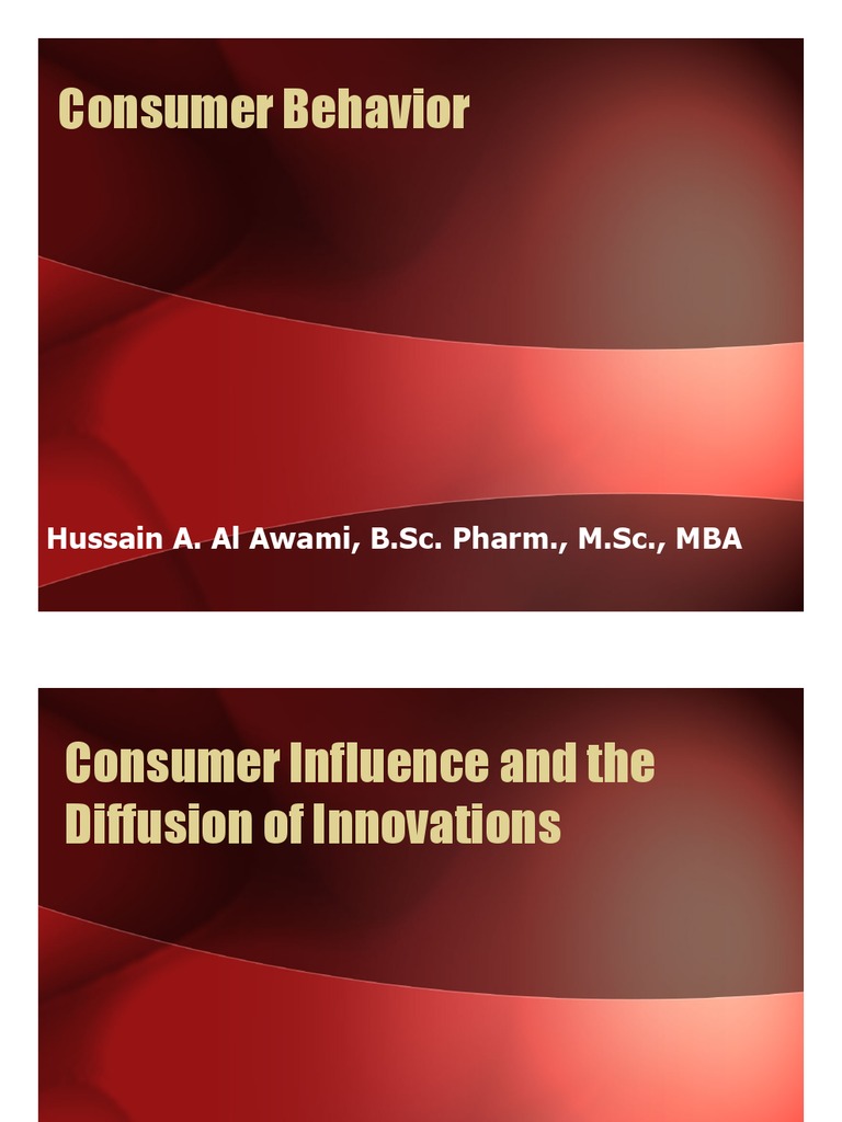 Consumer Influence and Diffusion of Innovation | PDF | Leadership ...