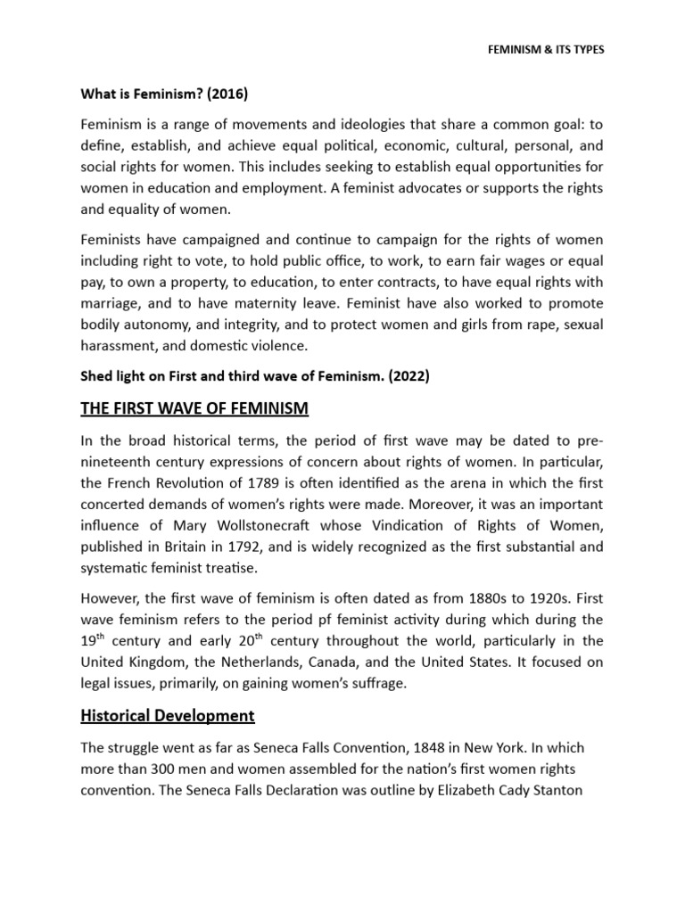 Waves of Feminism | PDF | Gender Studies | Feminism