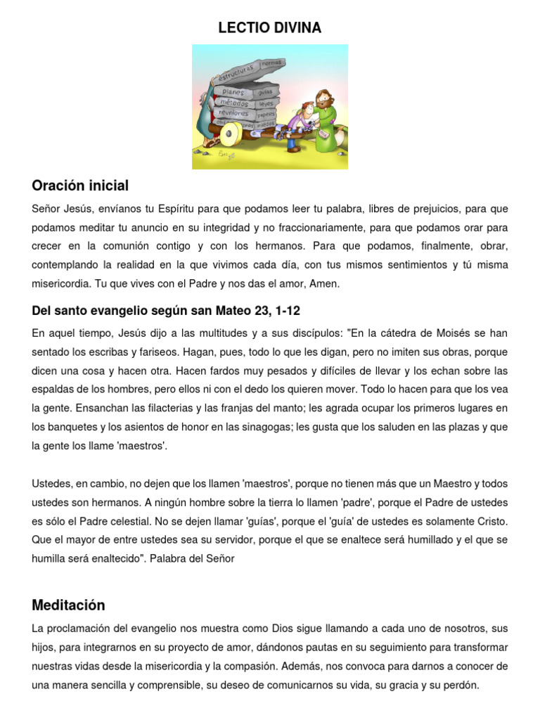 Lectio Divina | PDF | Jesús | Oración