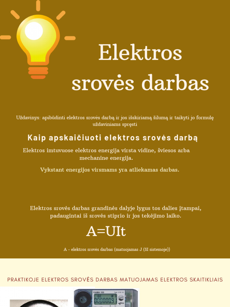 Elektros Sroves Darbas | PDF