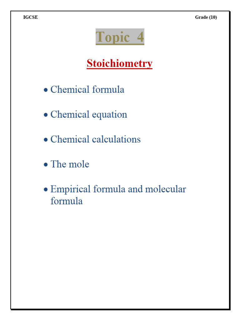 Stochiometry Classified QP | PDF | Oxide | Chlorine