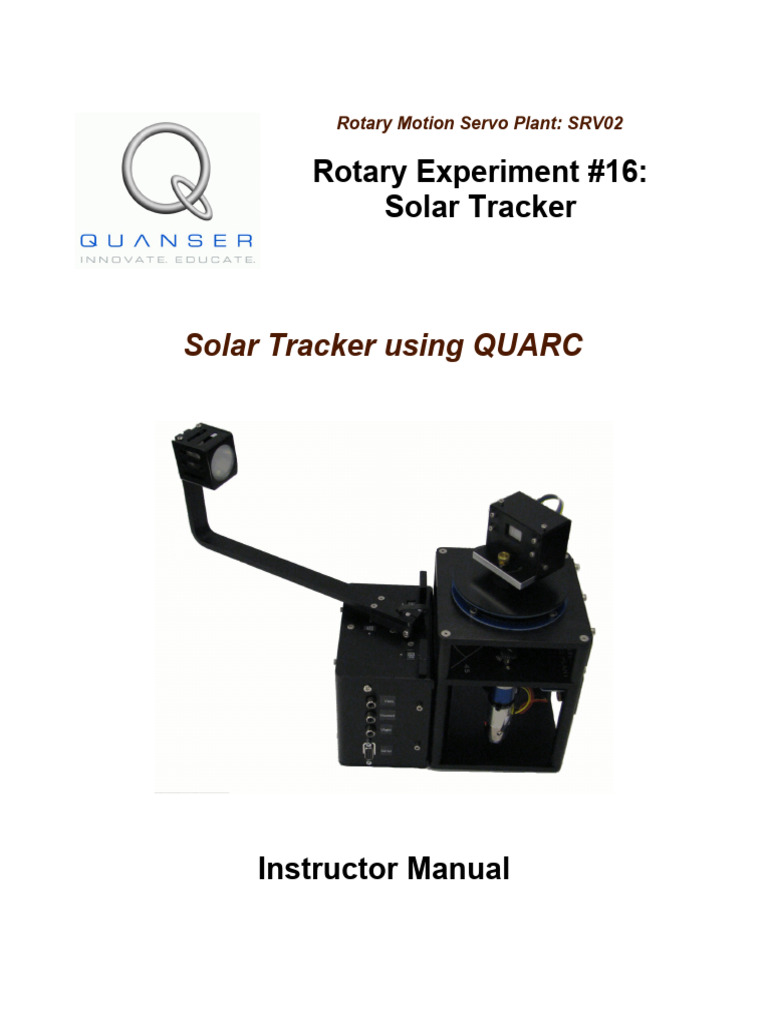 Solar Tracker Laboratory - Instructor Manual | PDF | Decibel | Damping