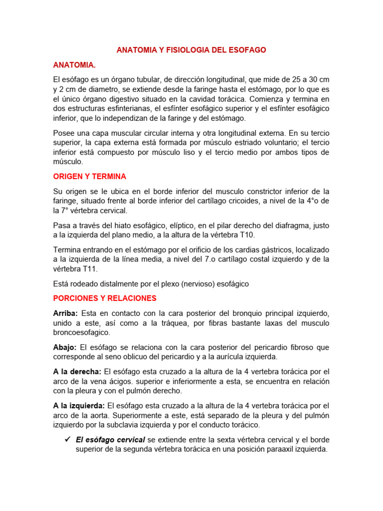 Patologias Del Esofago | PDF | Esófago | Gastroenterología