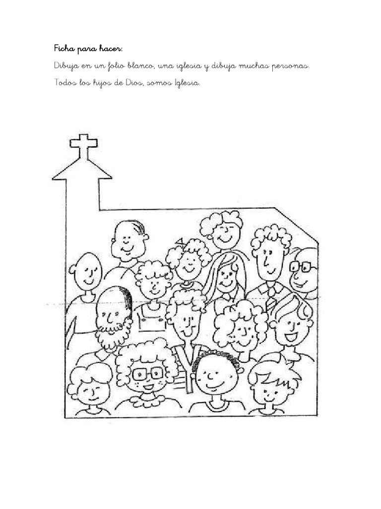 Ficha para hacer. Todos somos Iglesia | PDF