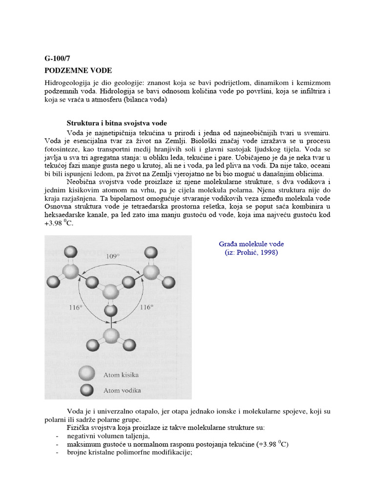 G-100/7 Podzemne Vode | PDF