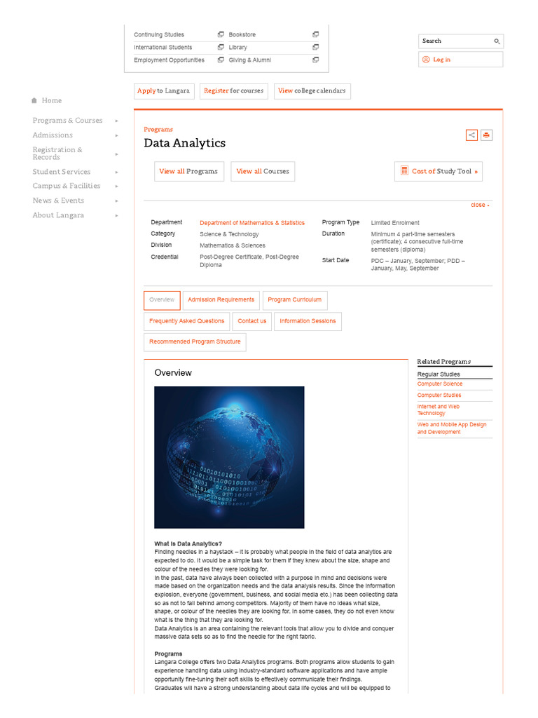 Langara College | PDF | Analytics | Data