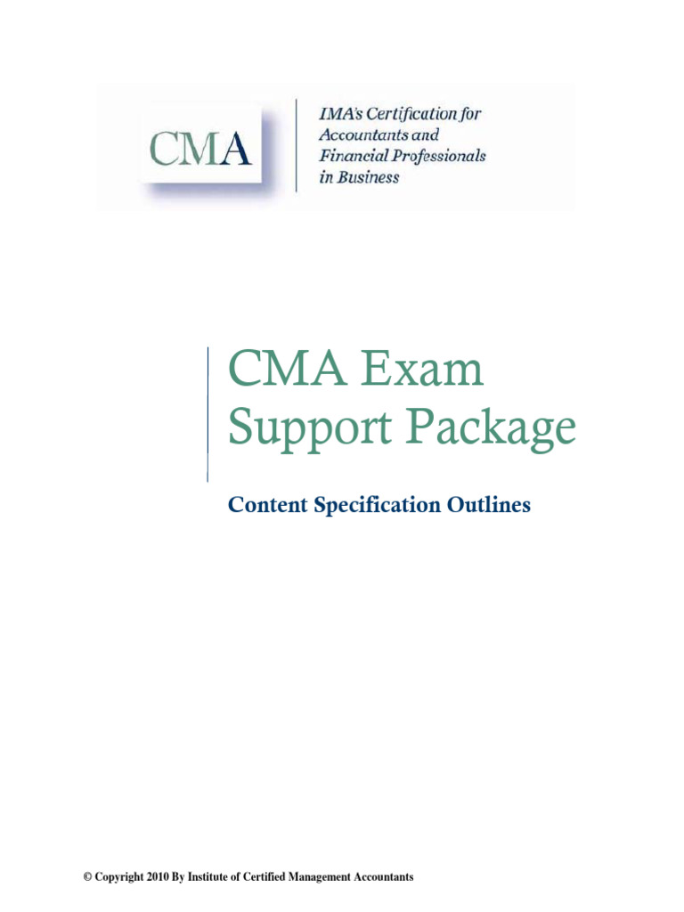 CMA Content Specification Outline | PDF | Internal Control | Capital ...
