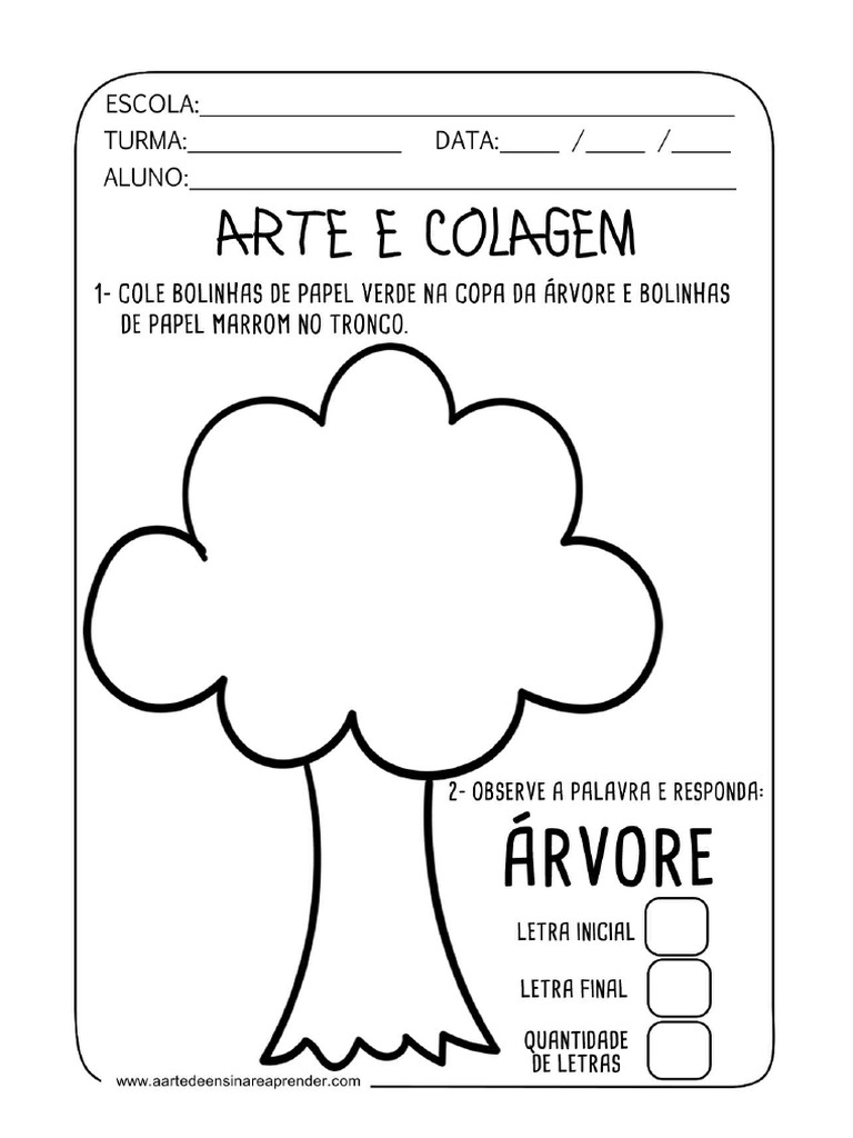 ATIVIDADE COLAGEM | PDF