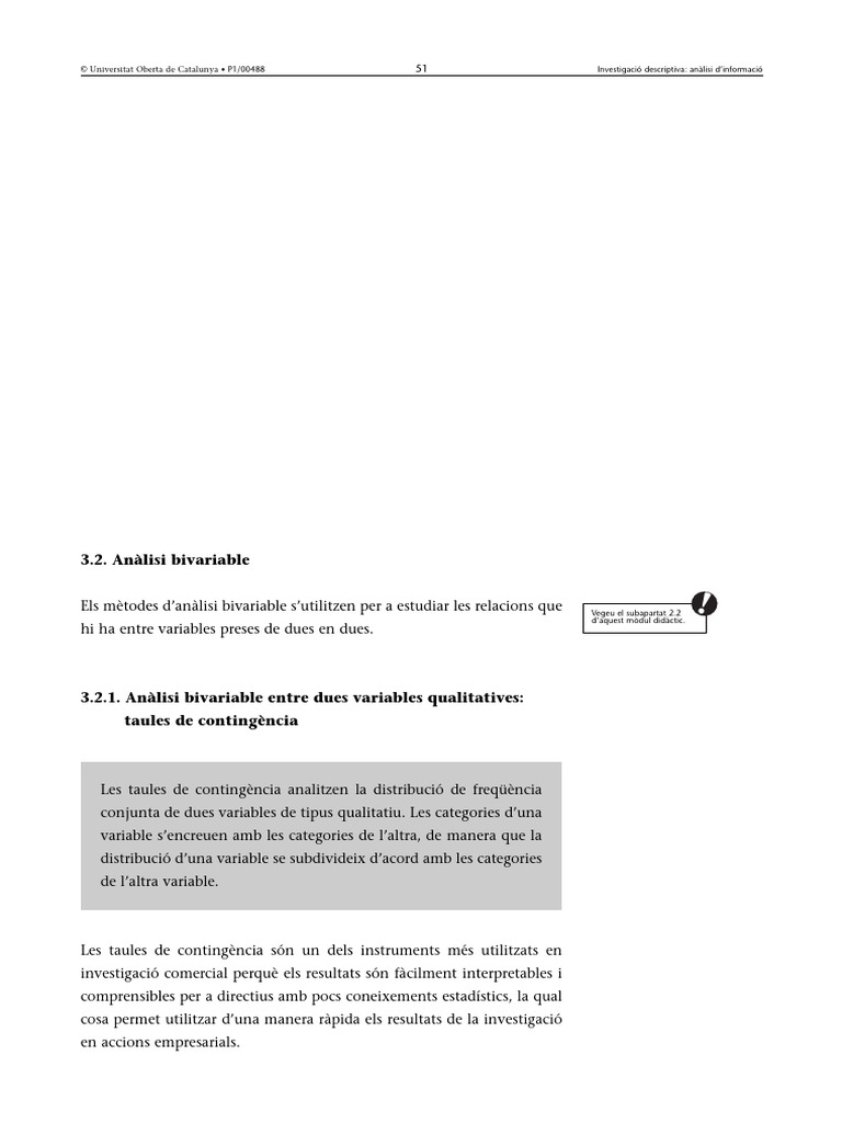 Taules Contingencia | PDF