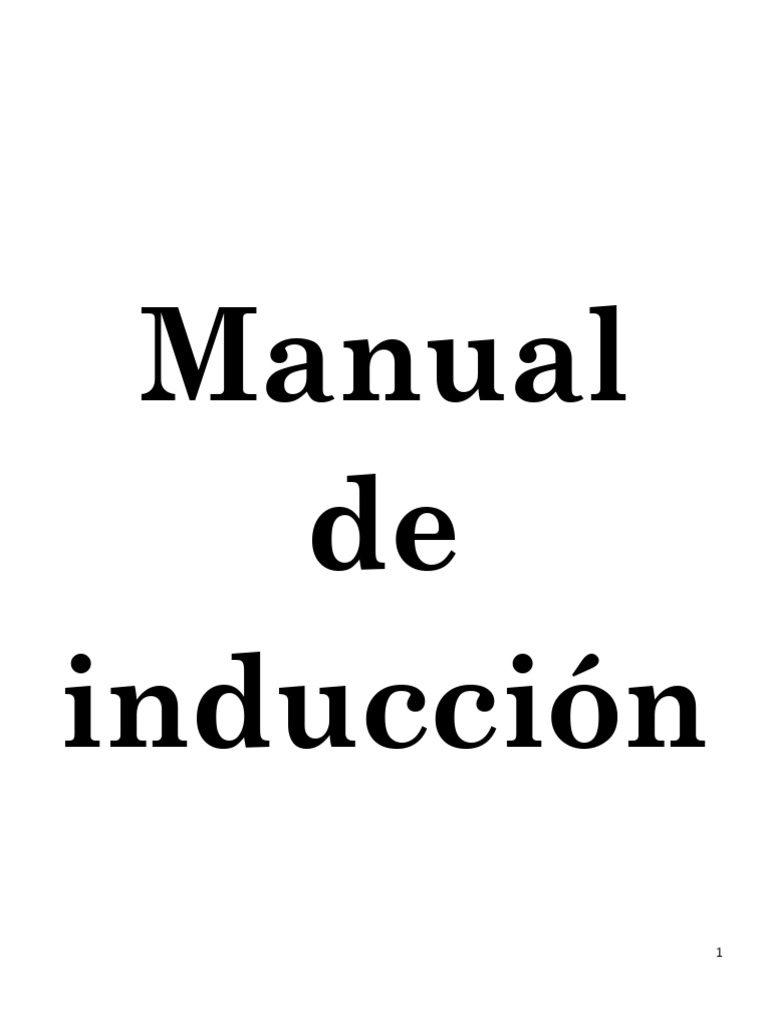 Plantilla Manual De Inducción Pdf Business Economias