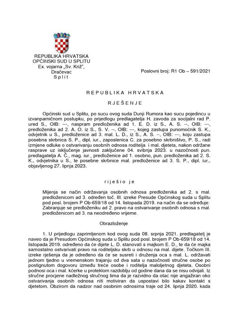 Anonimizirana Odluka - Dopis | PDF