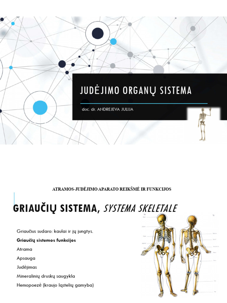 Kaulai - Sanariai - Raisciai - 2a Paskaita | PDF