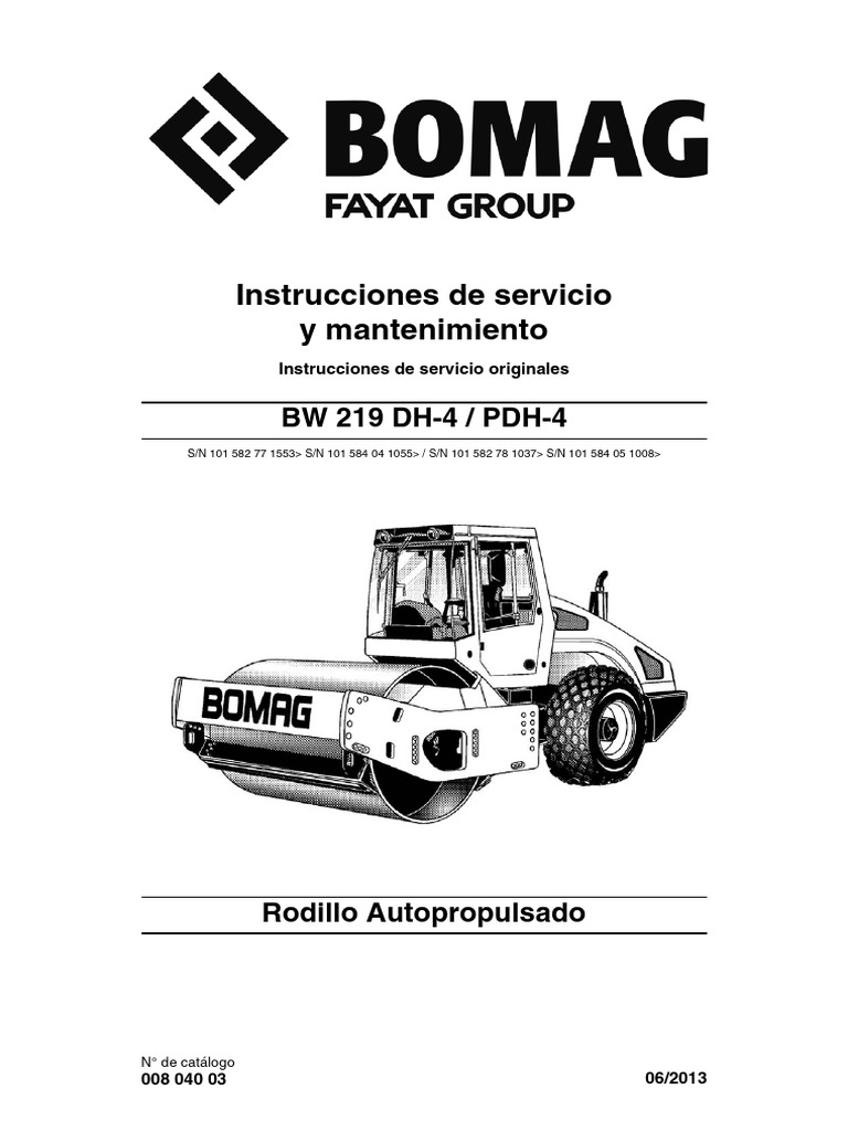 Manual de Operaciones Rodillo JJXD-45 | PDF | Tornillo | Neumático