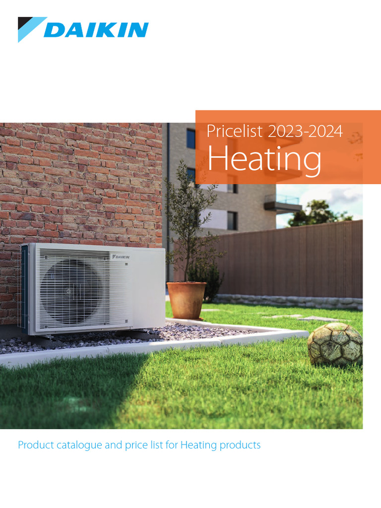 Daikin Heating Product Pricelist 2023-2024 | PDF | Heat Pump | Water ...