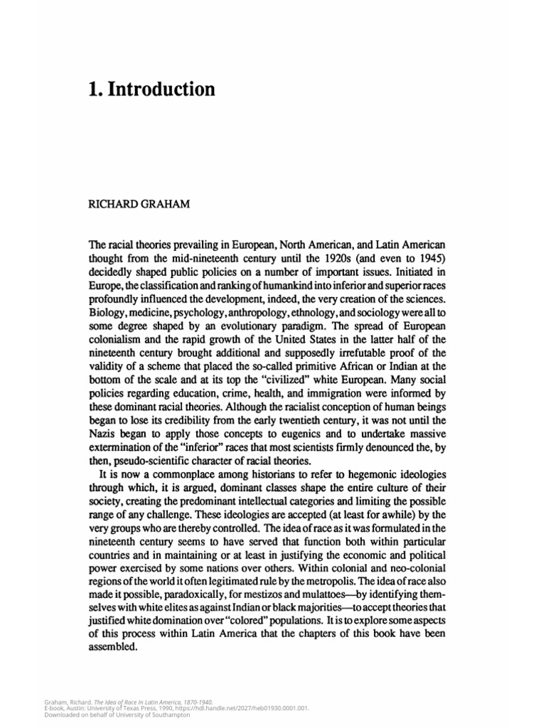 2 1 Introduction Richard Graham Page 1 | PDF | Race (Human ...