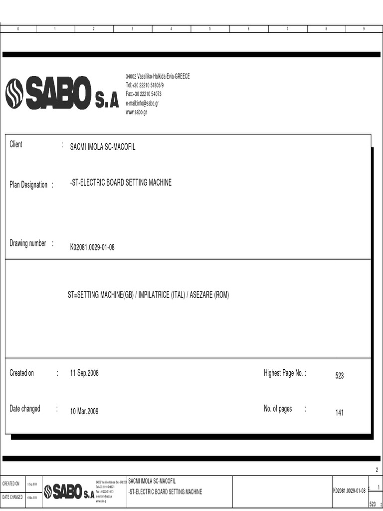 Setting Machine Scheme Electrice | PDF | Manufactured Goods | Machines