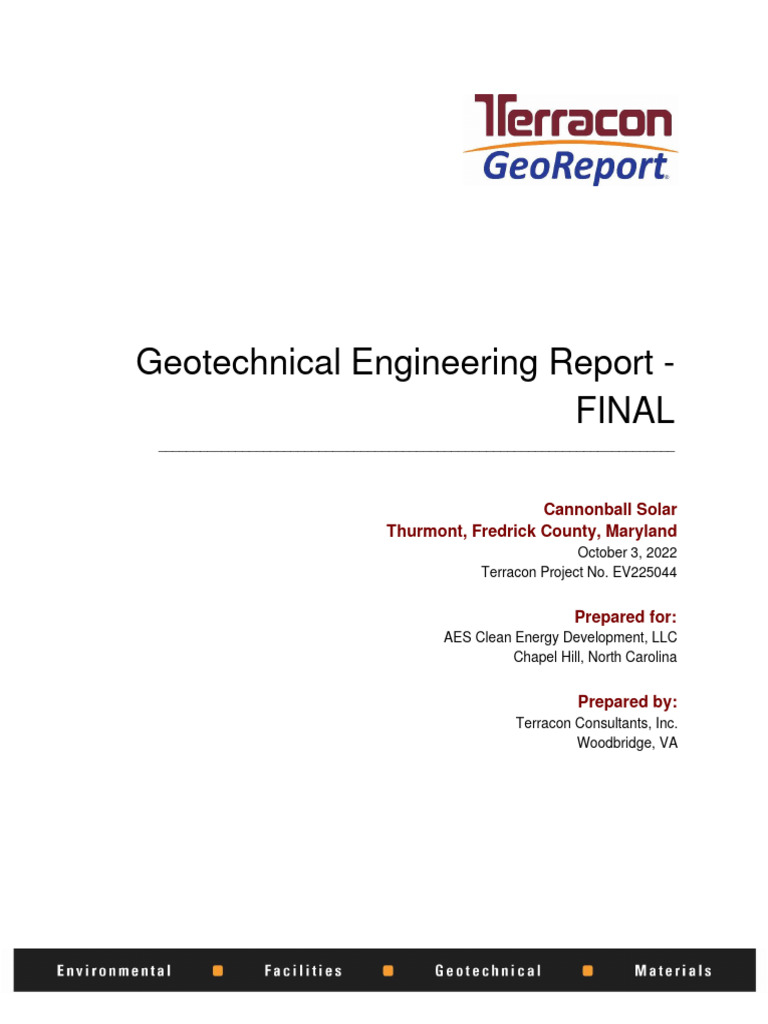 Cannonball-Geotech Report-Final - 10-04-2022 | PDF | Sinkhole | Geotechnical Engineering