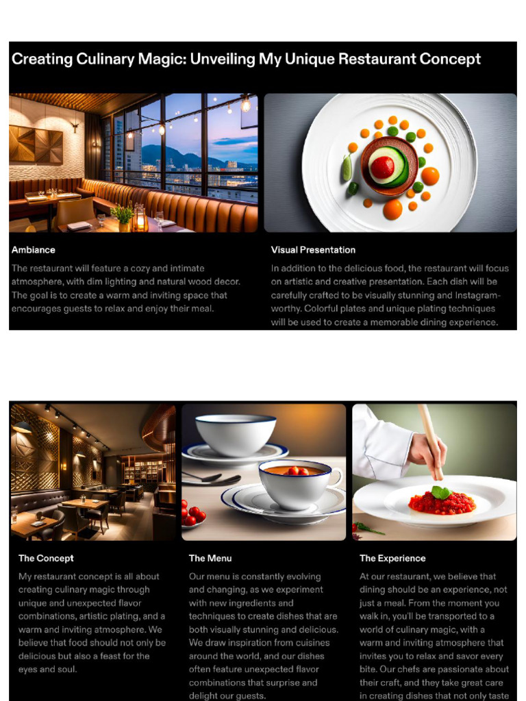 My Own Restaurant (Presentation) | PDF