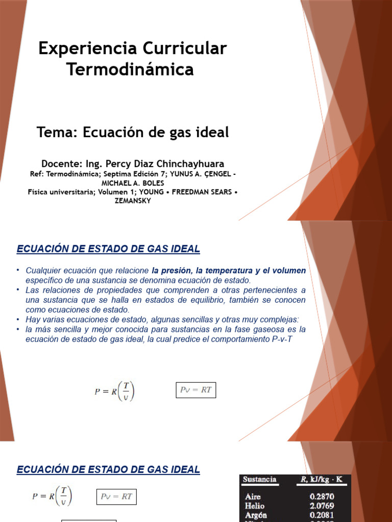 07 Ecuación de Gas Ideal | PDF | Gases | Presión