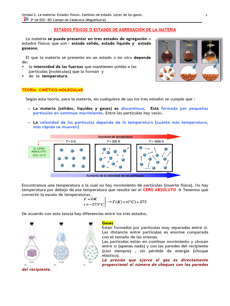 Estados de Agregacion y Gases | PDF | Gases | Líquidos