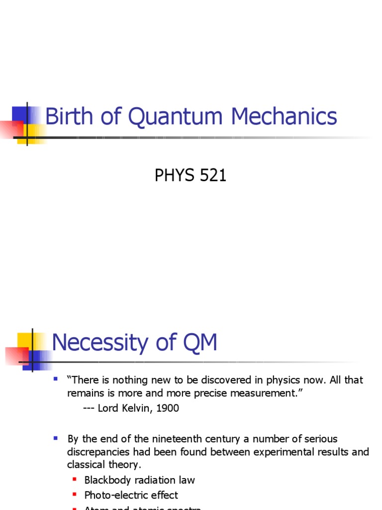 Quantum Revolution: The Birth of Quantum Mechanics | PDF | Photon ...