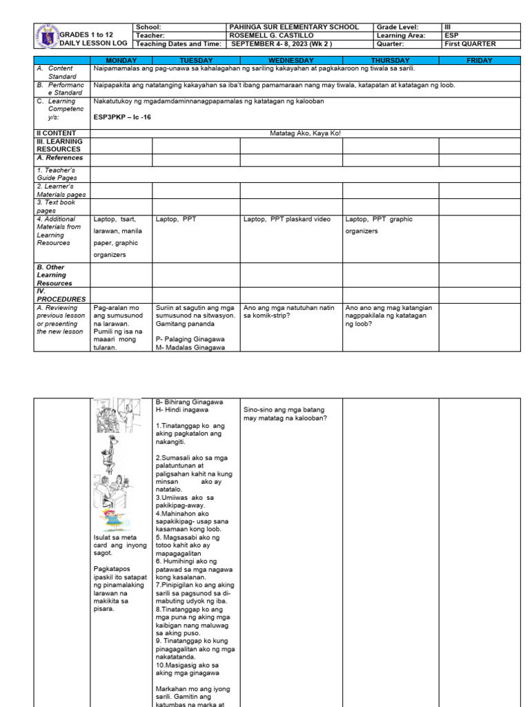 DLL Esp-3 Q1 W-2 | PDF