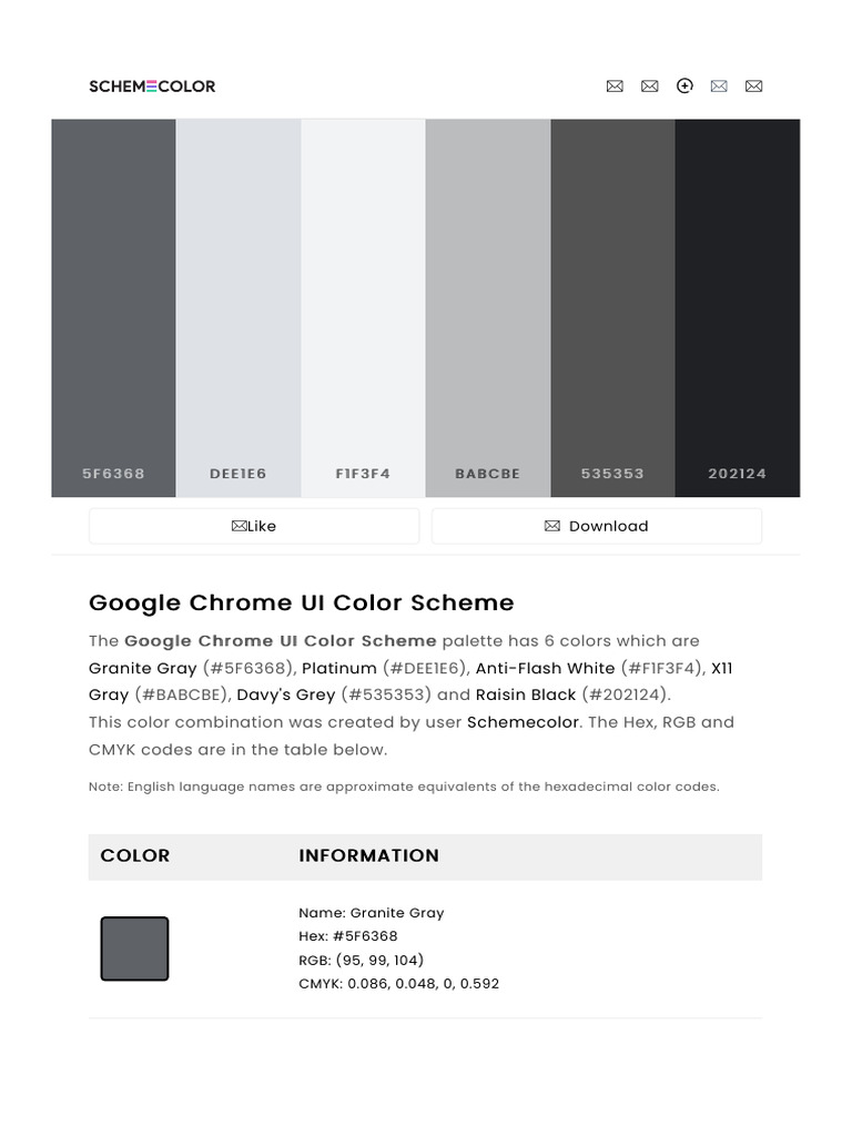 Google Chrome UI Color Scheme Black | PDF | World Wide Web | Internet & Web