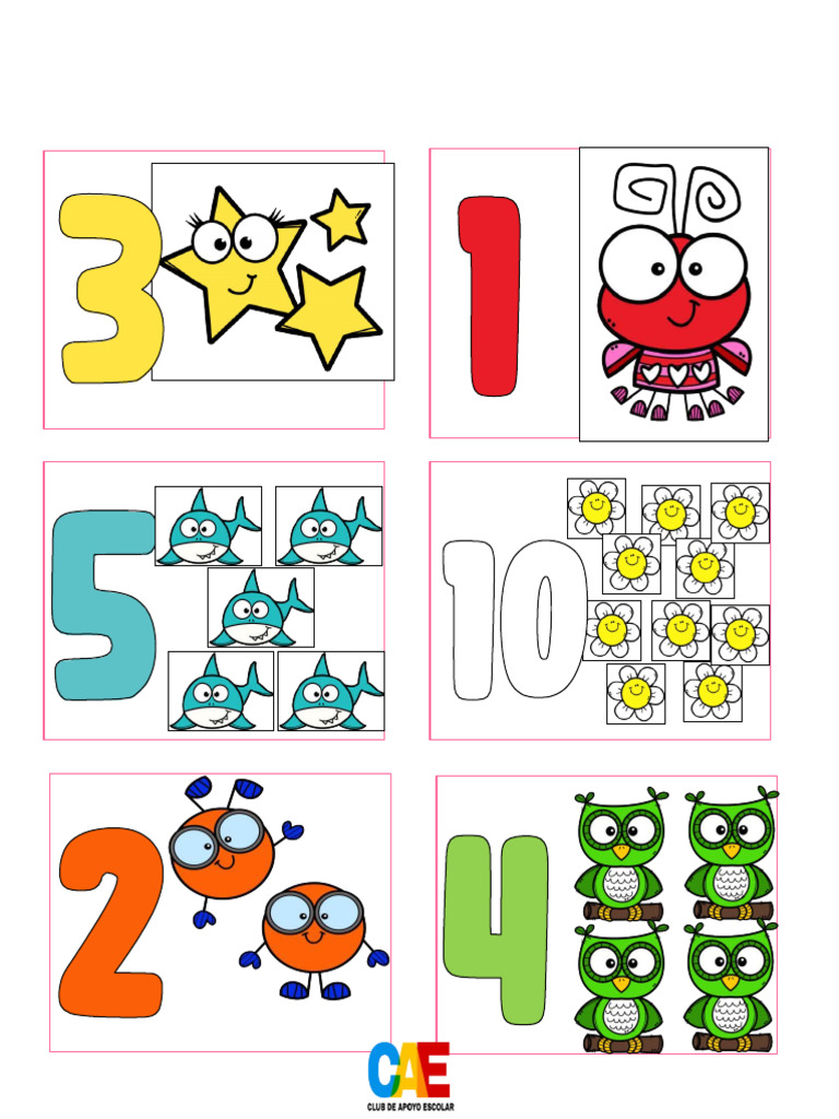 Lotería de números para imprimir del 1 al 10 | PDF