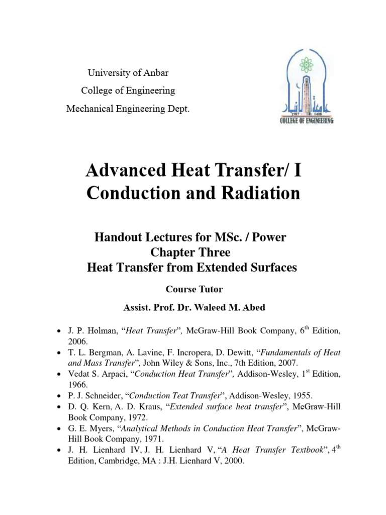 Advanced Heat Conduction | PDF | Equations | Differential Equations
