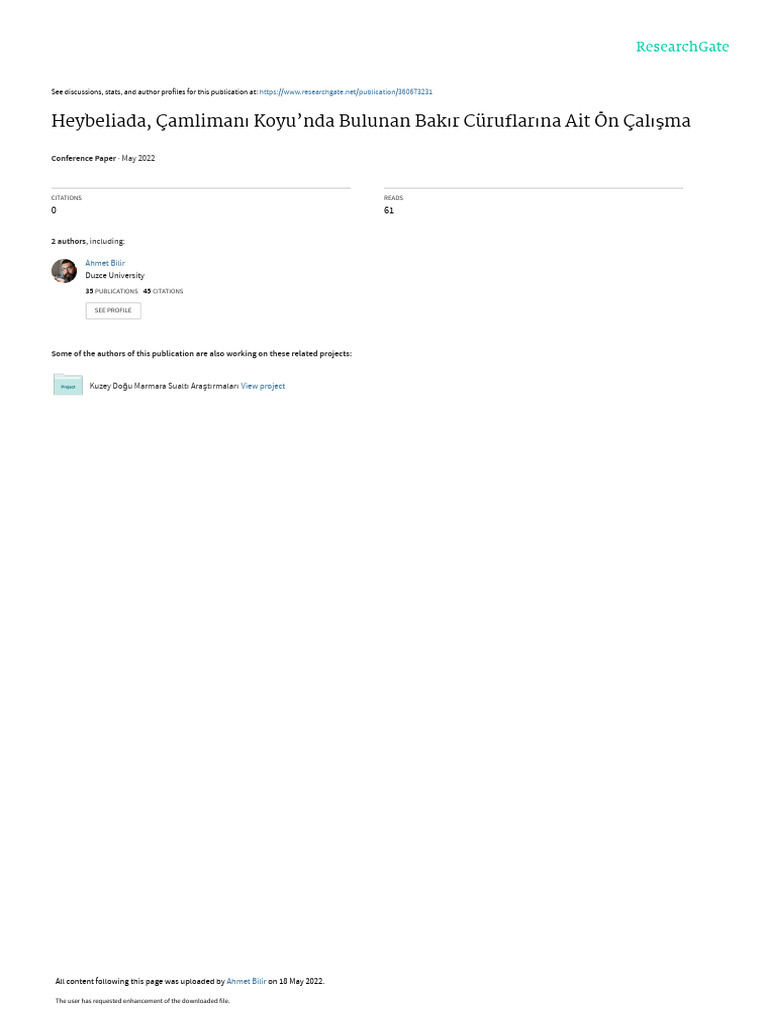 Tarihi Madenler Konferansi Bildiri Zetleri Kitapii Sayfalar 1 273760 | PDF